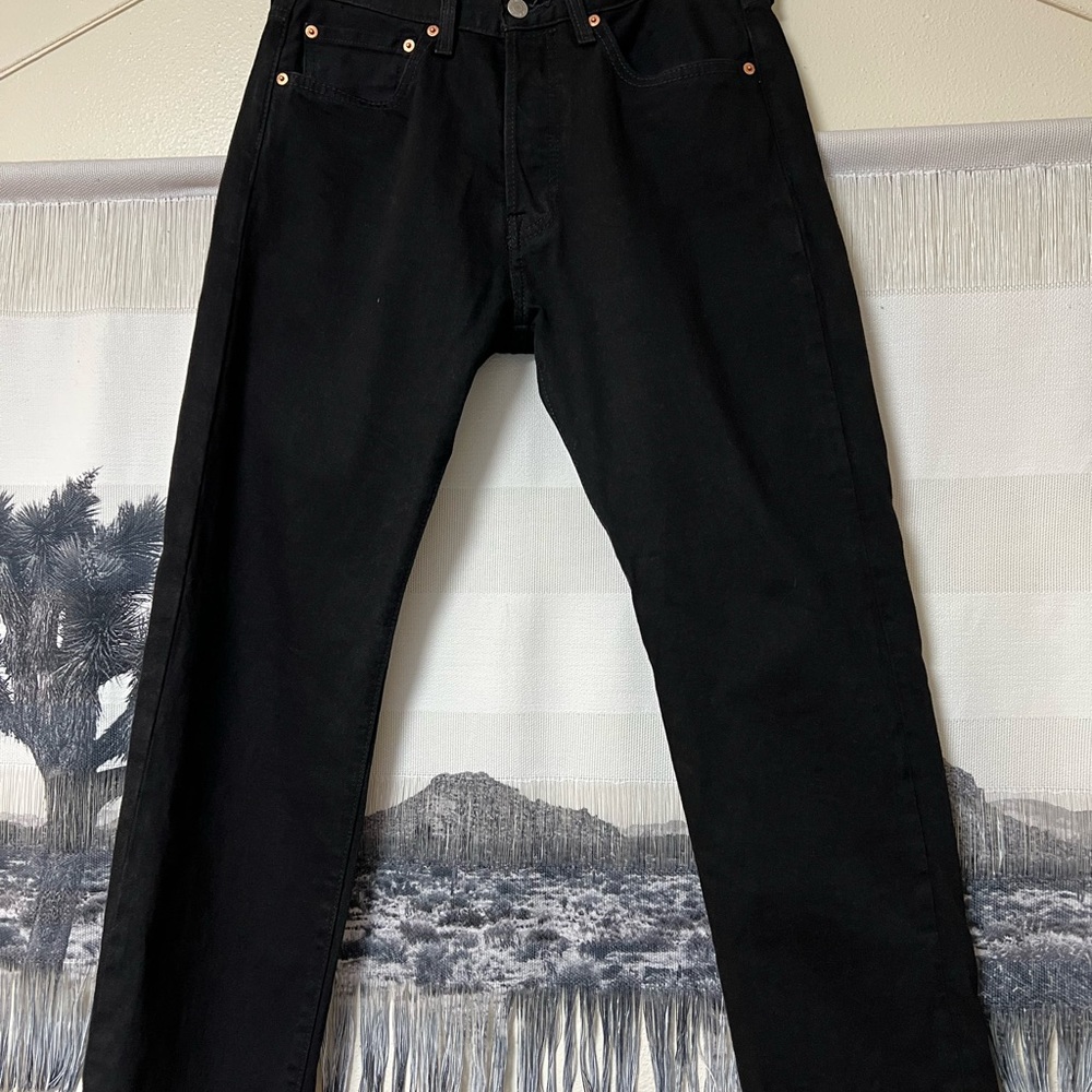 501 Levi's Original Punk Rock Men's Black Jeans - Gem